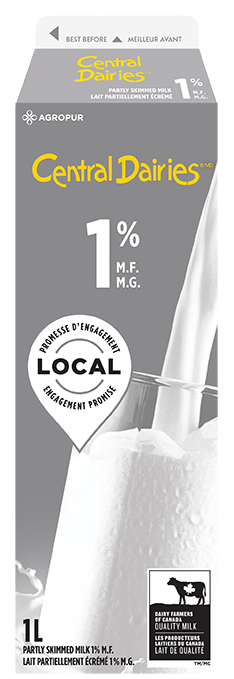 1L CENTRAL DAIRIES MILK 1% | Agropur Solutions