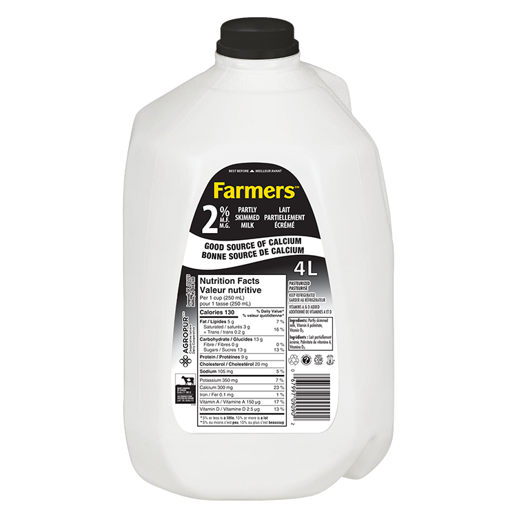 4L FARMERS MILK 2% JUG | Agropur Solutions