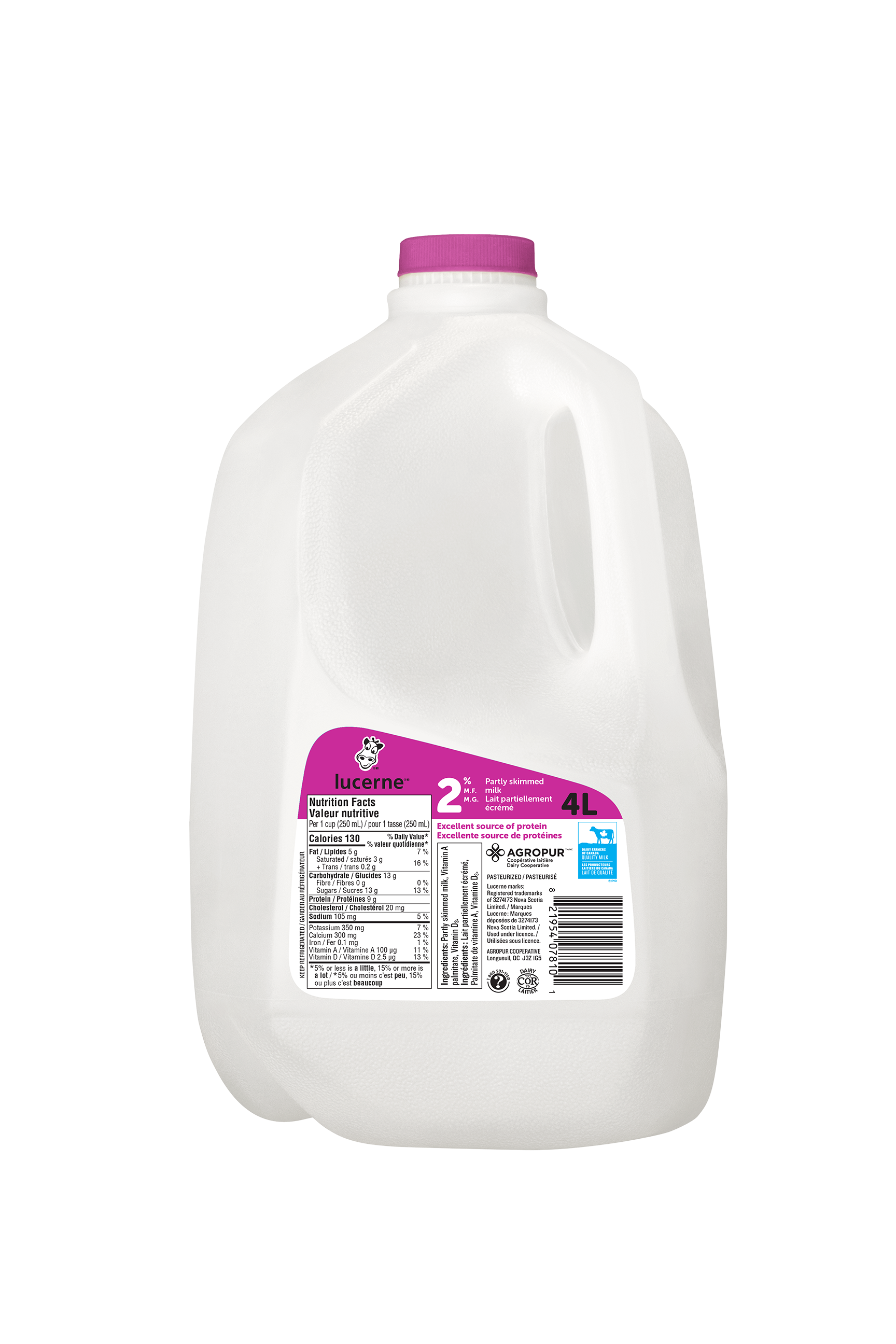 4L LUCERNE MILK 2% JUG | Agropur Solutions