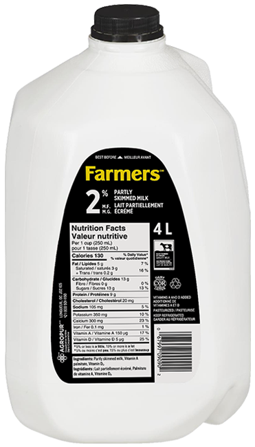 4L FARMERS MILK 2% JUG | Agropur Solutions